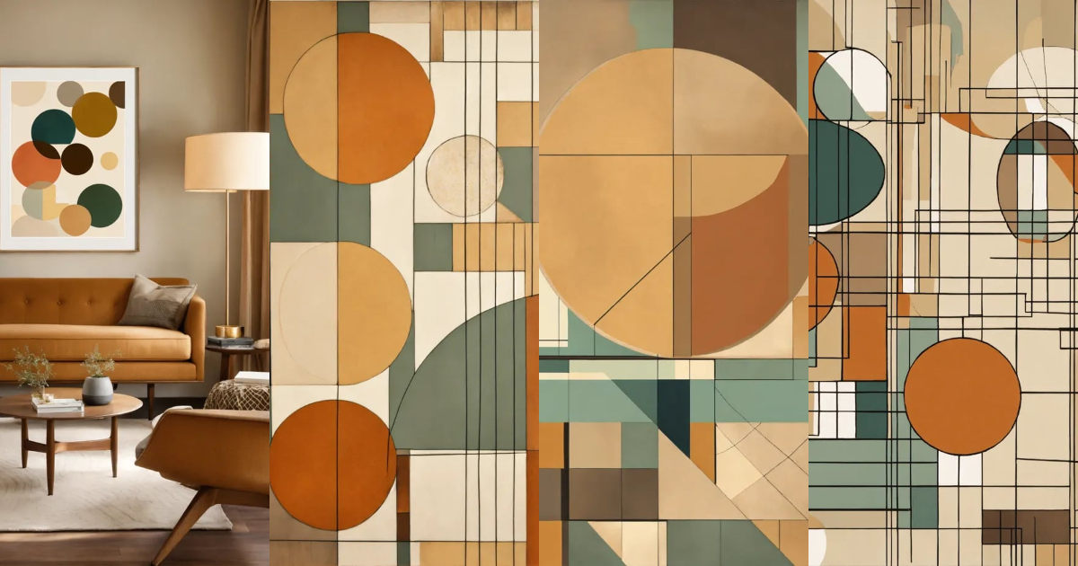 Lexica - Mid century Modern Neutral Geometric art
