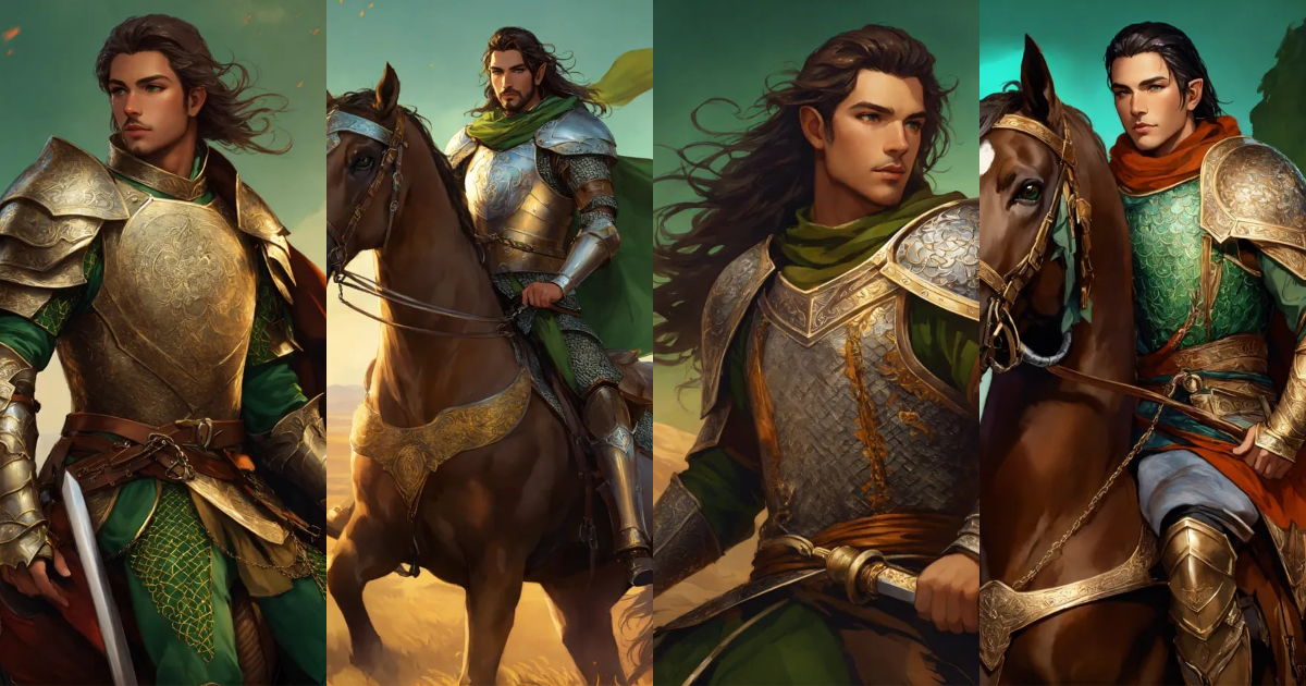 Lexica - A heavily armored Persian knight male elf in chain mail armor ...