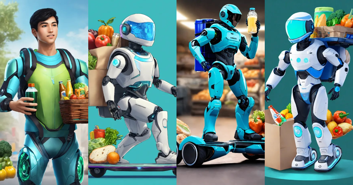 Lexica - A passionate male robot on hoverboard, realistic man face ...