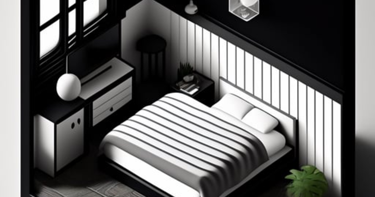 Lexica - Black and white manga panel, isometric view of a spooky gamer ...