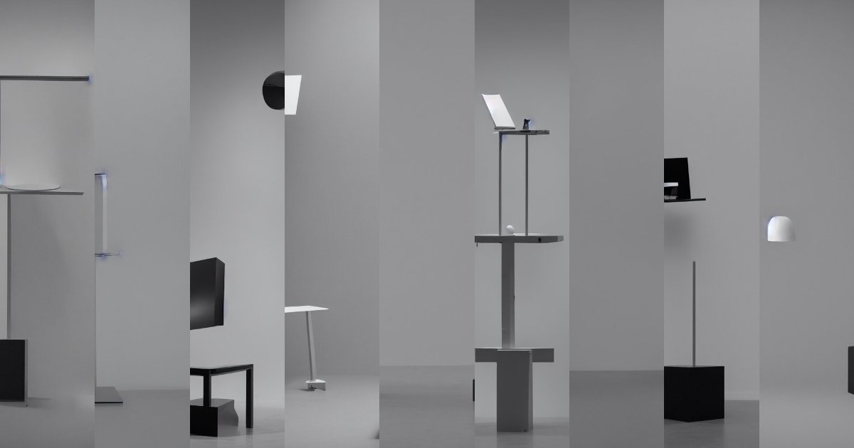 Lexica - A minimal studio packshot of an upside - down readymade object ...