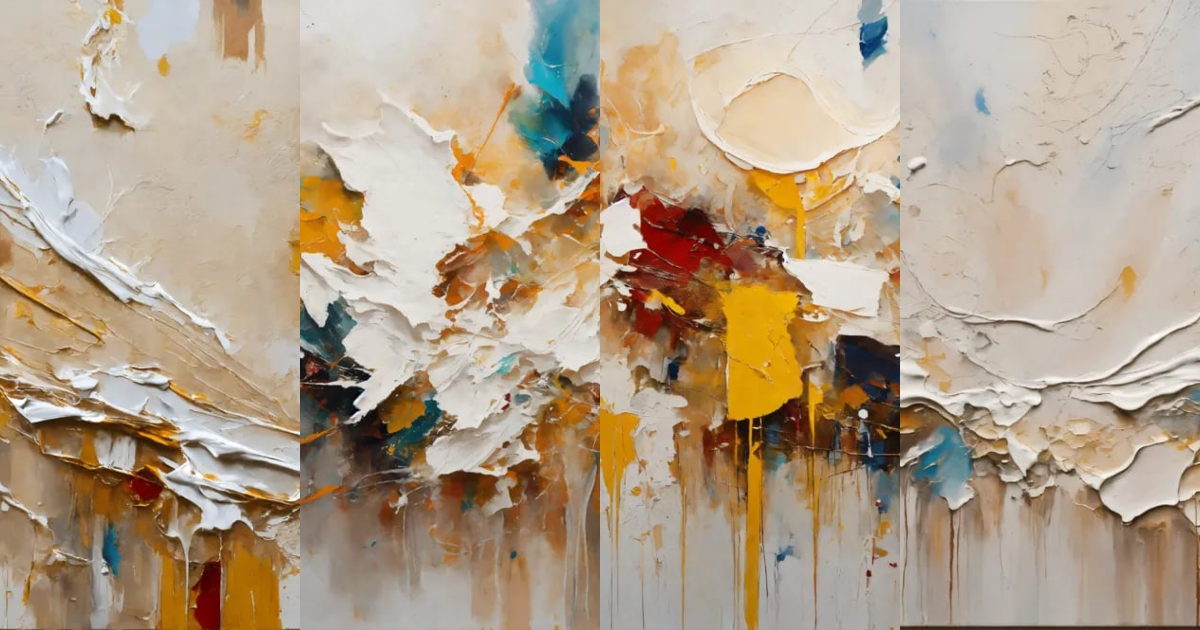Lexica - An abstract painting with white colors , abstract ...