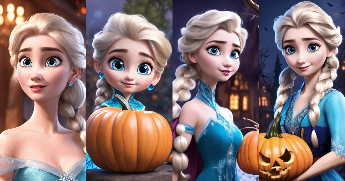 Lexica - Elsa from Frozen as a cute supercentenarian, cartoon effect ...