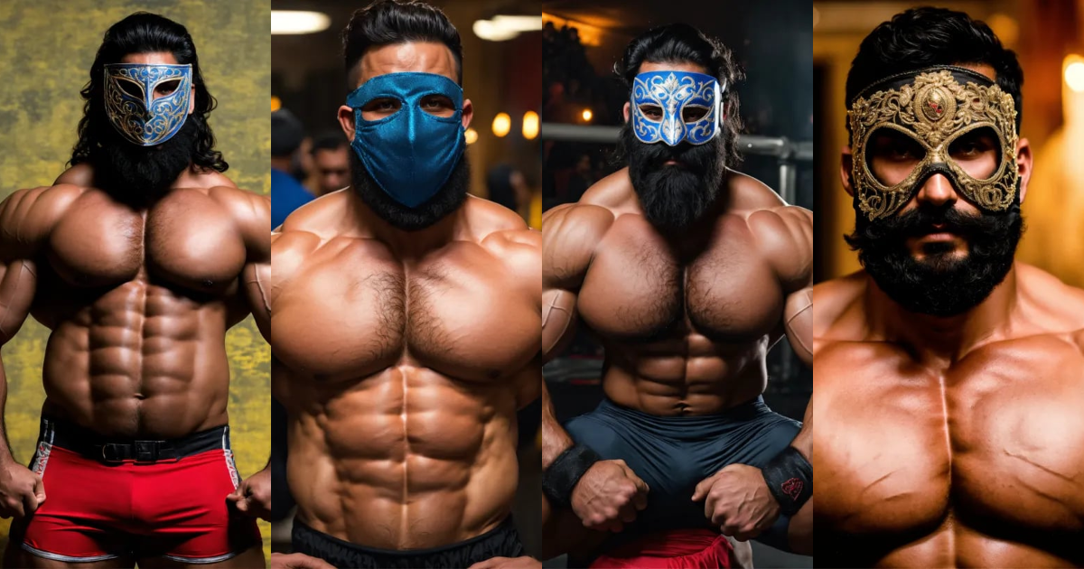 Lexica - 30-year-old hairy Afghan man with big muscles, big bodybuilder ...