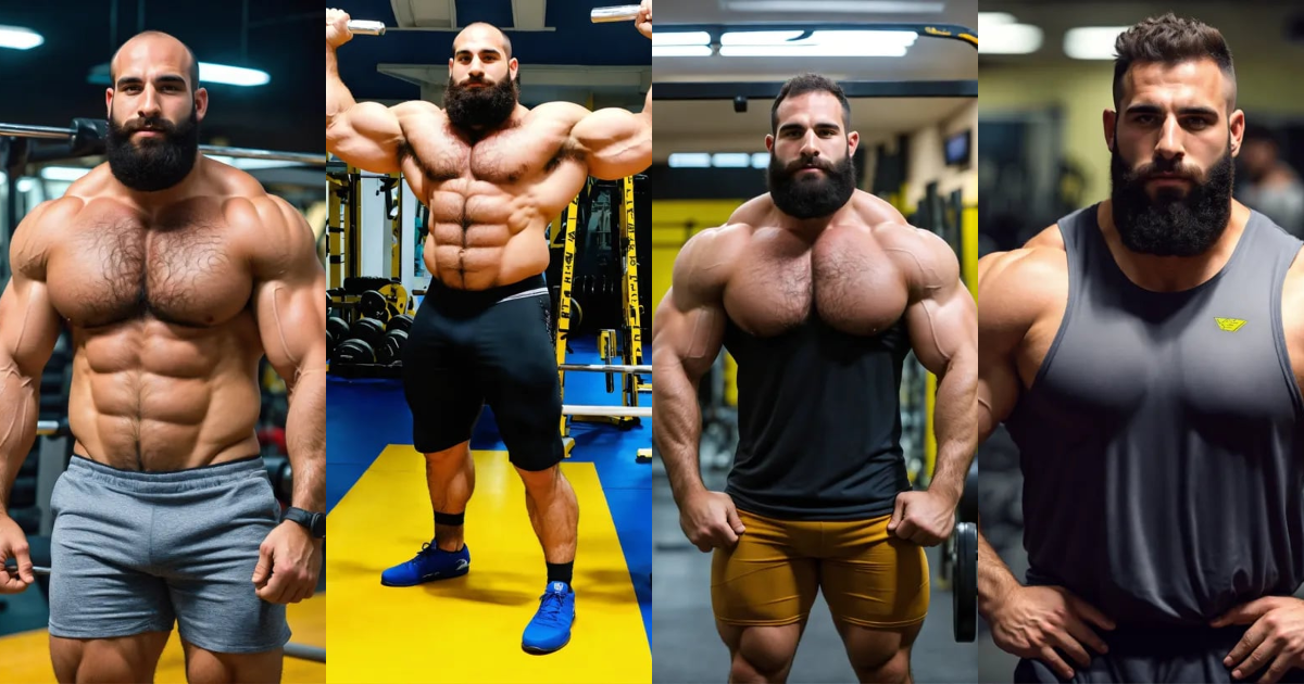 Lexica - 30-year-old hairy Israeli man with big muscles, big ...