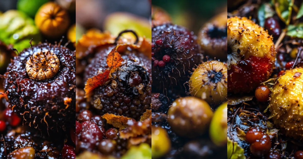 Lexica - Dark creepy ugly rainy Autumn macro photography close-up of ...