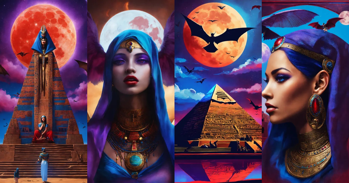 Lexica - ALL superrealism style urban egyptian gizeh pyramid vampire ...
