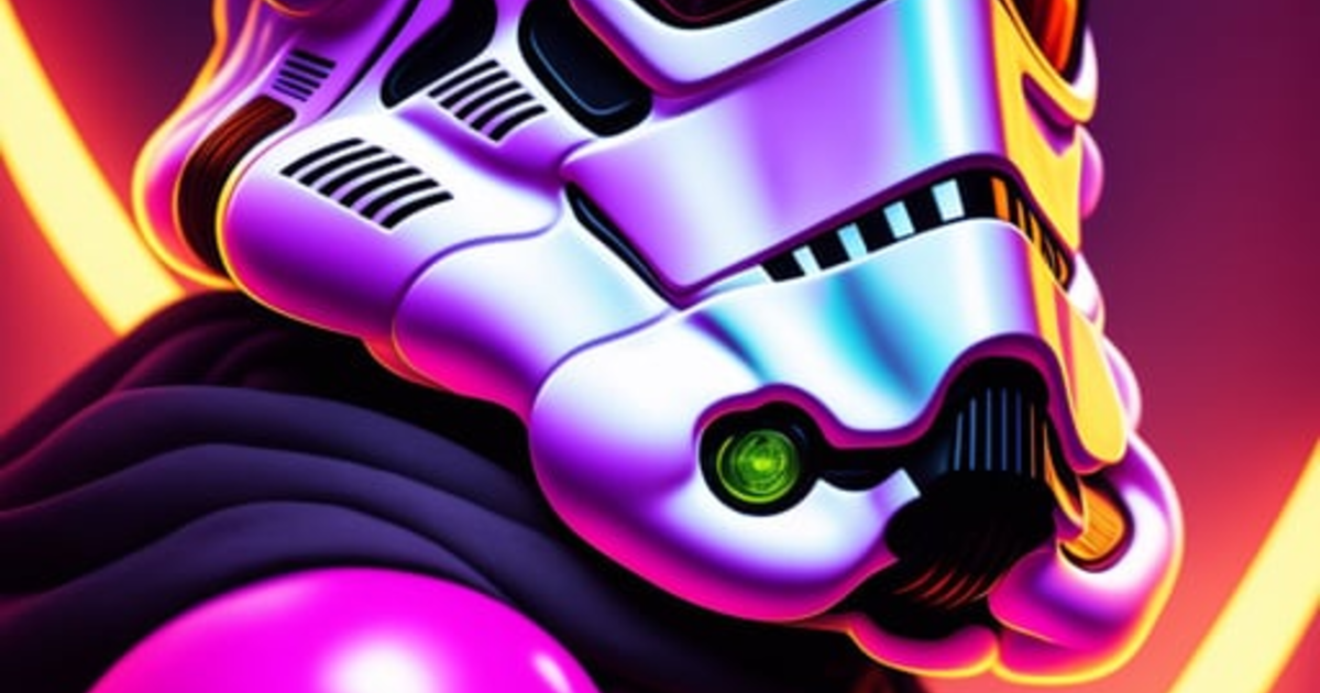 Lexica - A stormtrooper, neon colors, hyper detailed, digital art, cinematic lighting, concept ...