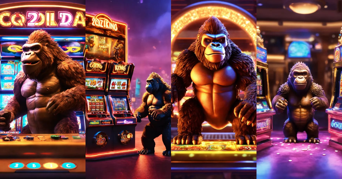 Lexica - 3D CUTIE Q VERSION CHARACTERS, BROWN KING KONG VS GODZILLA ...