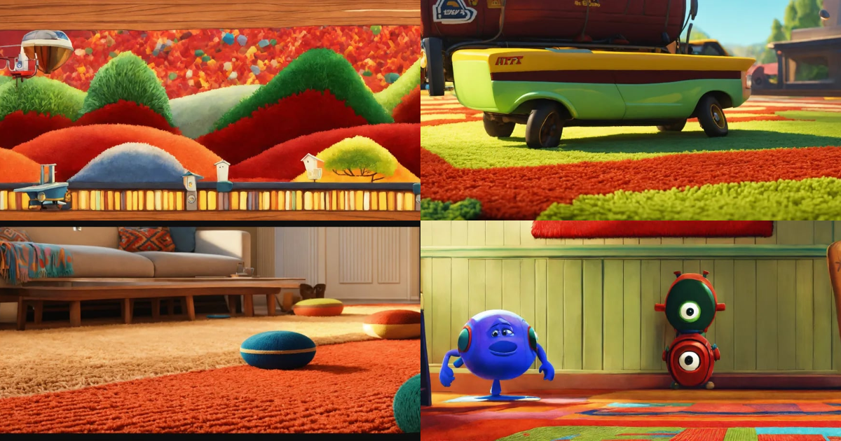 Lexica - Rug, Pixar-style