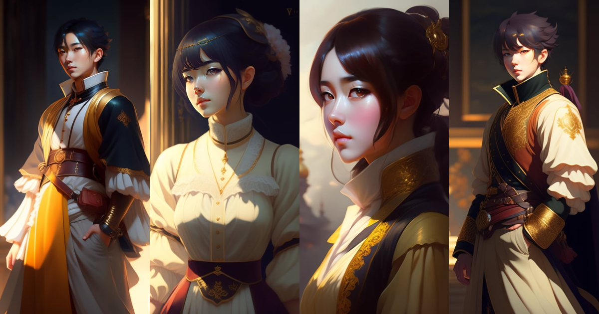 Lexica - Baroque oil painting anime key visual full body portrait ...