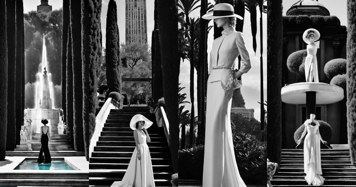 Lexica - Dior haute couture john galliano hat, Water, cypress trees ...