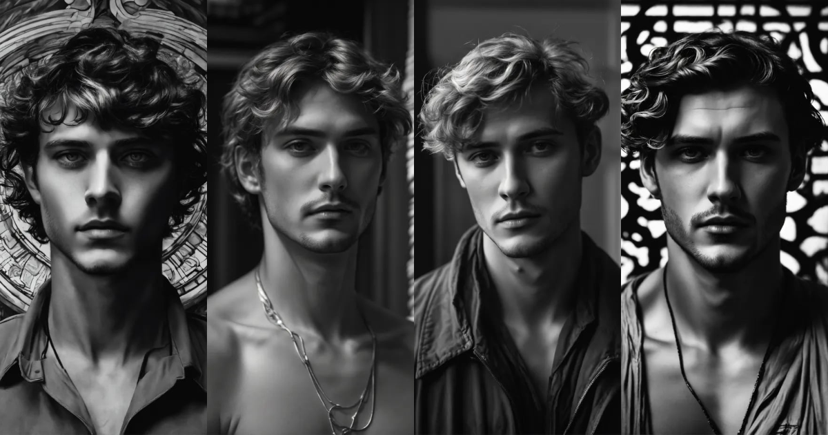 Lexica - Photo of an italian male model by david hockney and alphonse ...