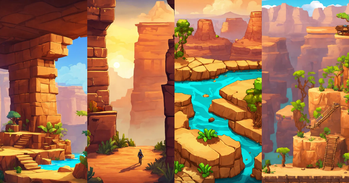 Lexica - Plataforma 2d game Grand Canyon