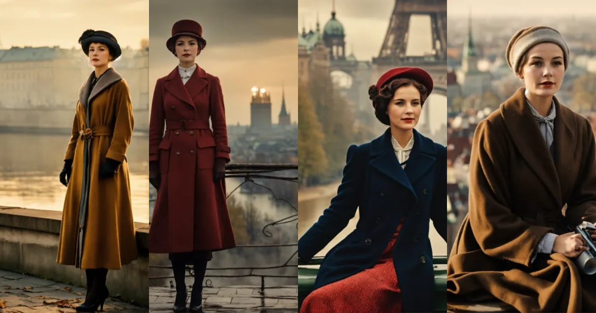 Lexica - Retro warszawa 1920-1930, сute woman, on top of a rievier ...