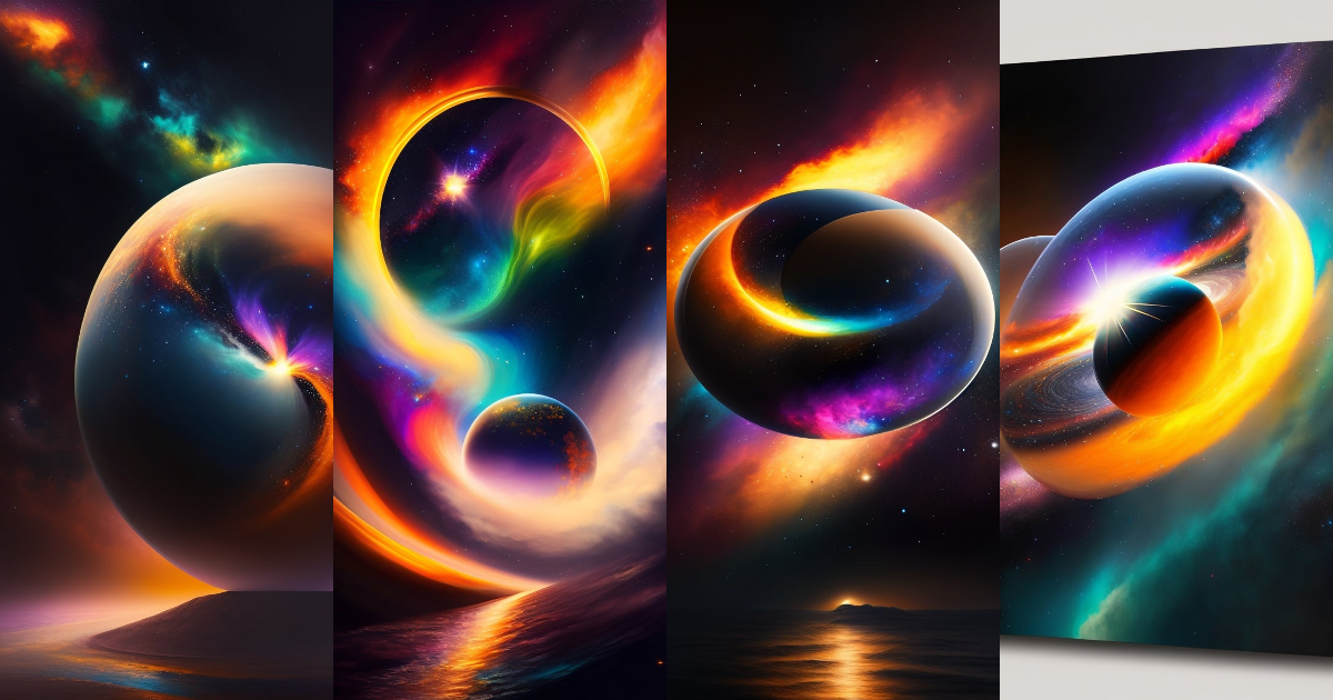 Lexica - Galaxy solar system , abstract impressionism