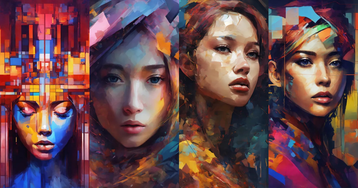 Lexica - Abstract art. Fading away. AI Avatar