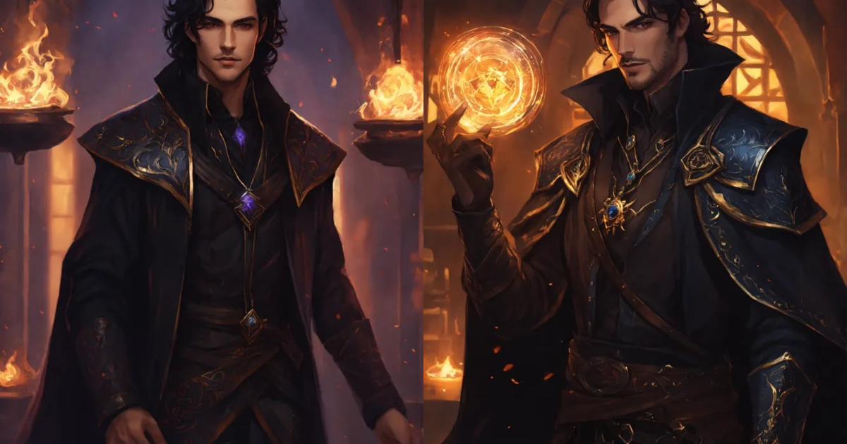 Lexica - A handsome warlock with dark magic and medium length dark hair ...