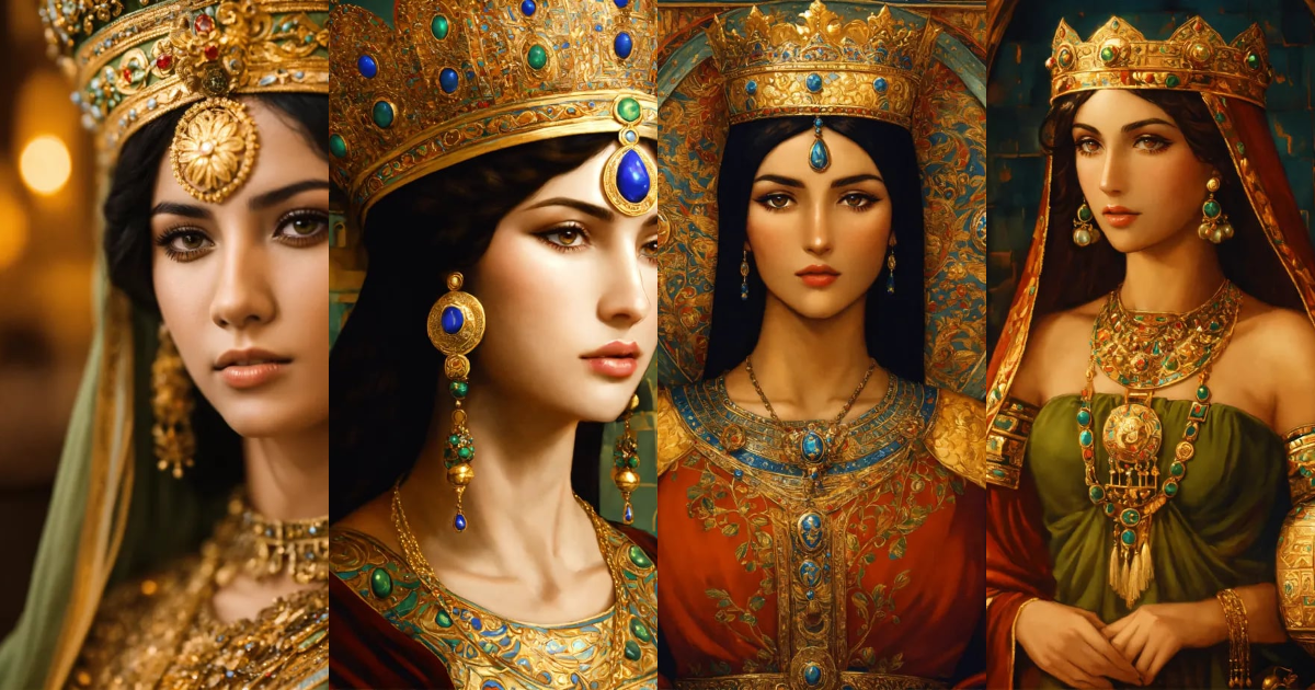 Lexica - A beautiful Byzantine Queen with olive skin