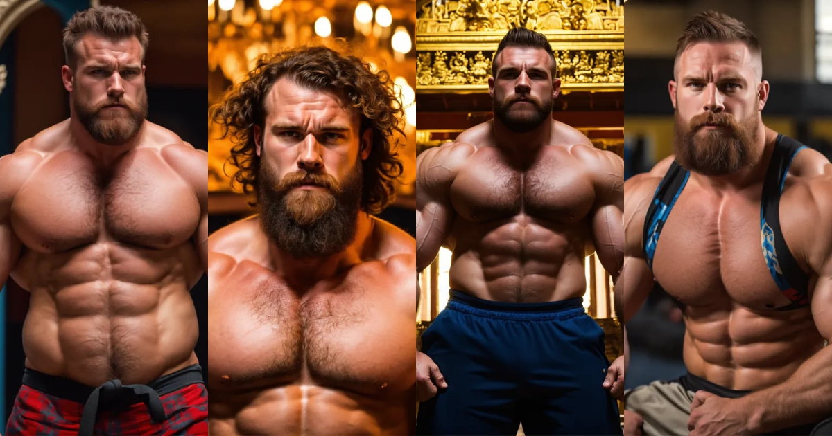 Lexica - 30-year-old hairy Scottish man with big muscles, big ...