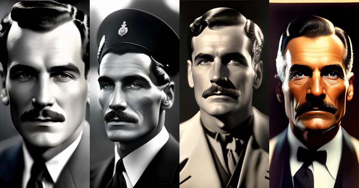 Lexica - Face photography of a stern man from 1940