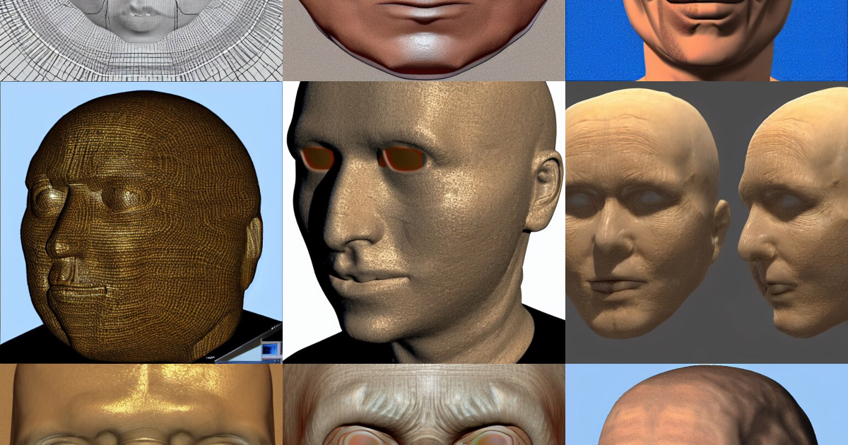 Lexica - Uv unwrapped texture map of human face albedo