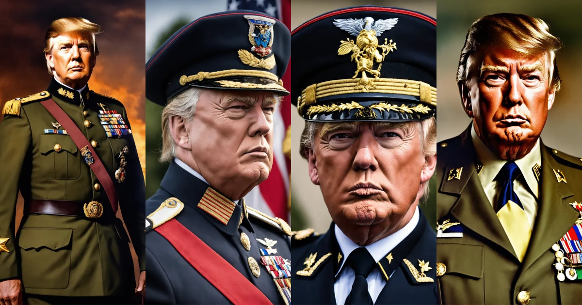 Lexica - Handsome Trump as a general