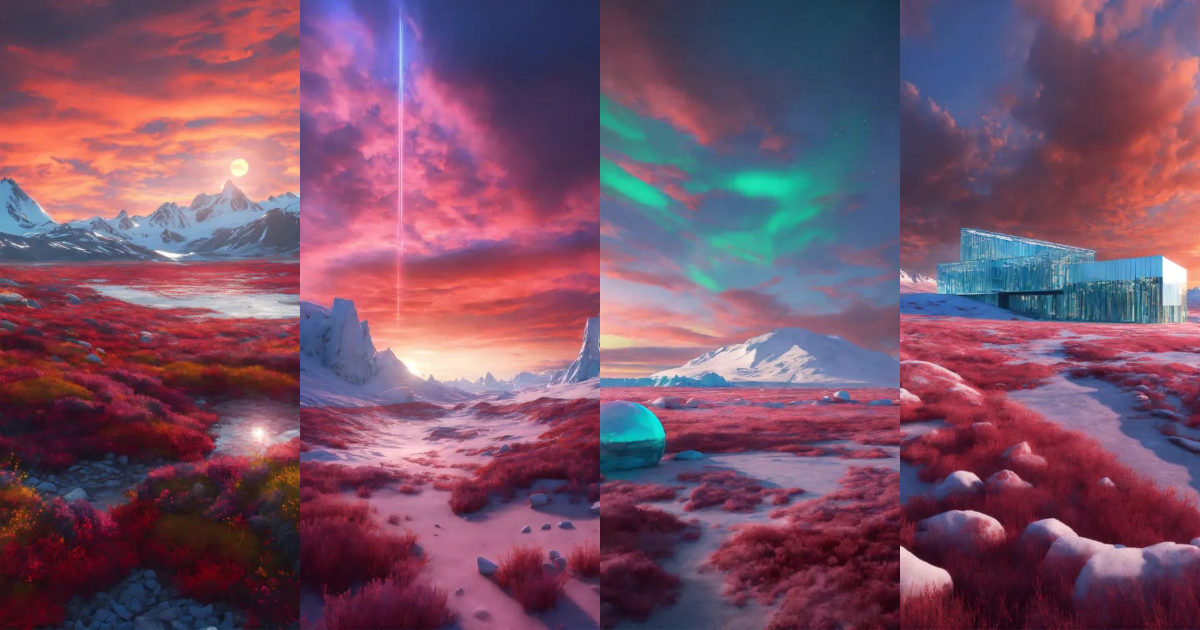 Lexica - The most trippy scene imaginable, in arctic tundra, complex ...