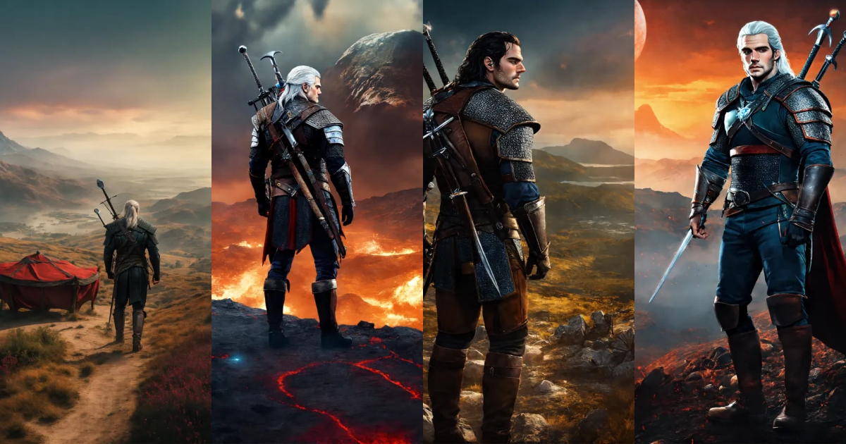 Lexica - Henry cavill and the witcher on an alien planet