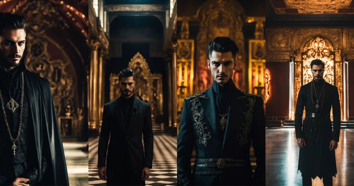 Lexica - Sinister and dramatic portrait of a young handsome evil cult ...