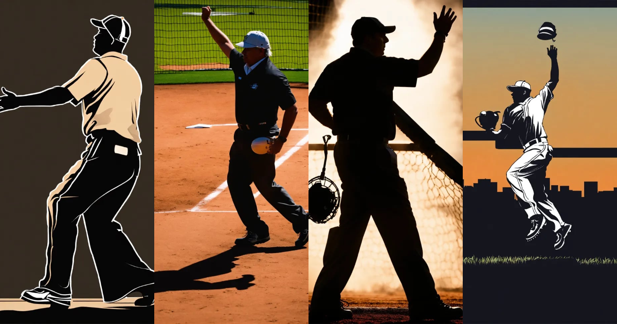 Lexica - Silhouette View of an Umpire’s back gesturing Play On! No ...