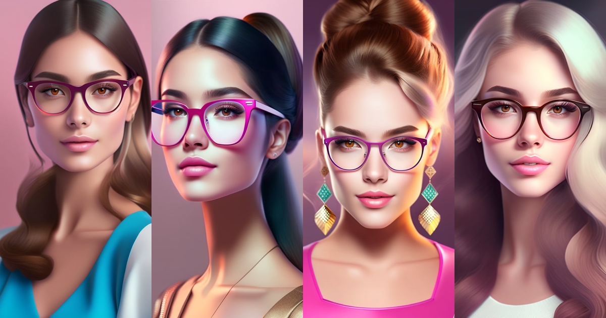 Lexica - Almond shaped brown eyes, wearing spectacles, beautiful nose ...