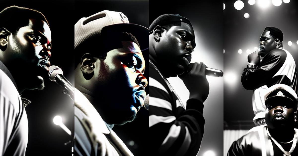 Lexica - Photograph, half body shot, portrait of the notorious b. i. g ...
