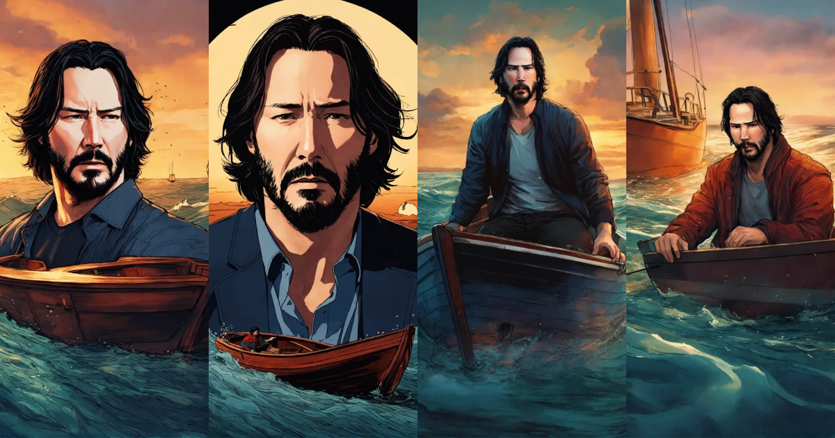 Lexica - Draw me a picture in the form of a comic where a boat has ...