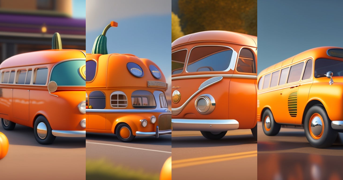 Lexica - Funny pumpkin bus with kids hyper-realistic, 8k, ultra hd ...
