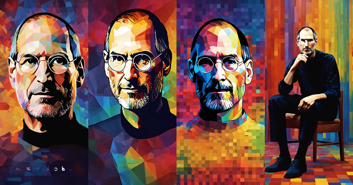 Lexica - The image encapsulates the iconic essence of Steve Jobs, the ...