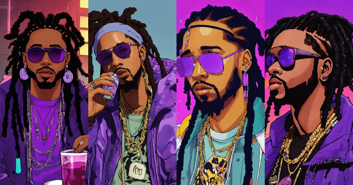 Lexica - Producer known as metro boomin as a cartoon drinking codeine ...