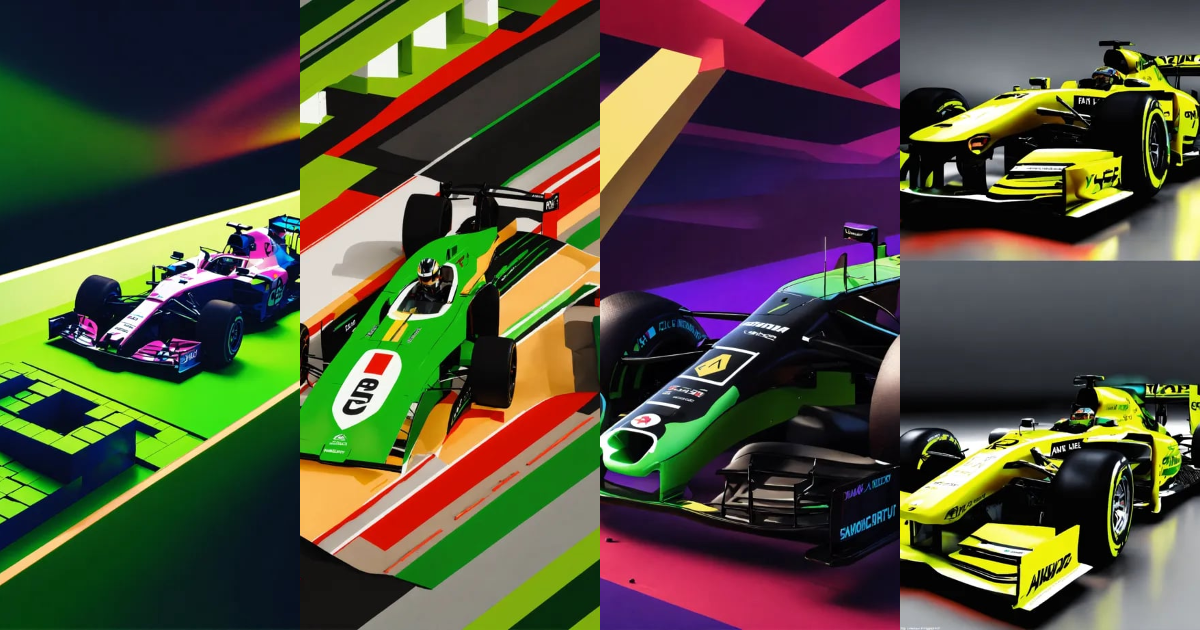 Lexica - Create an extreme 3D abstract formula one design. Use an AI ...