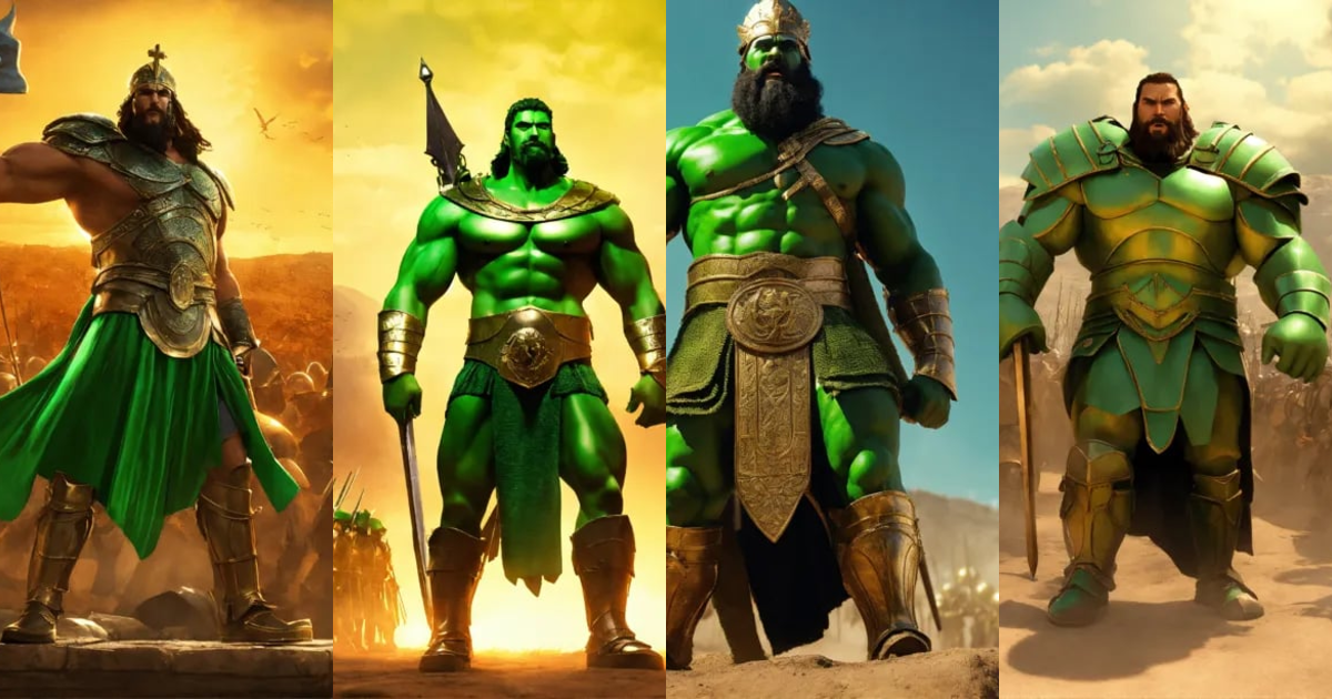 Lexica - "Goliath, the massive Philistine warrior, stands tall and ...