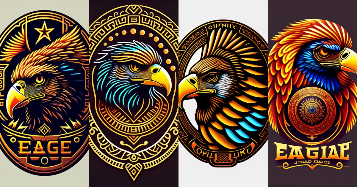 Lexica - Logo of eagle's head with big eye, steampunk, aztec ...
