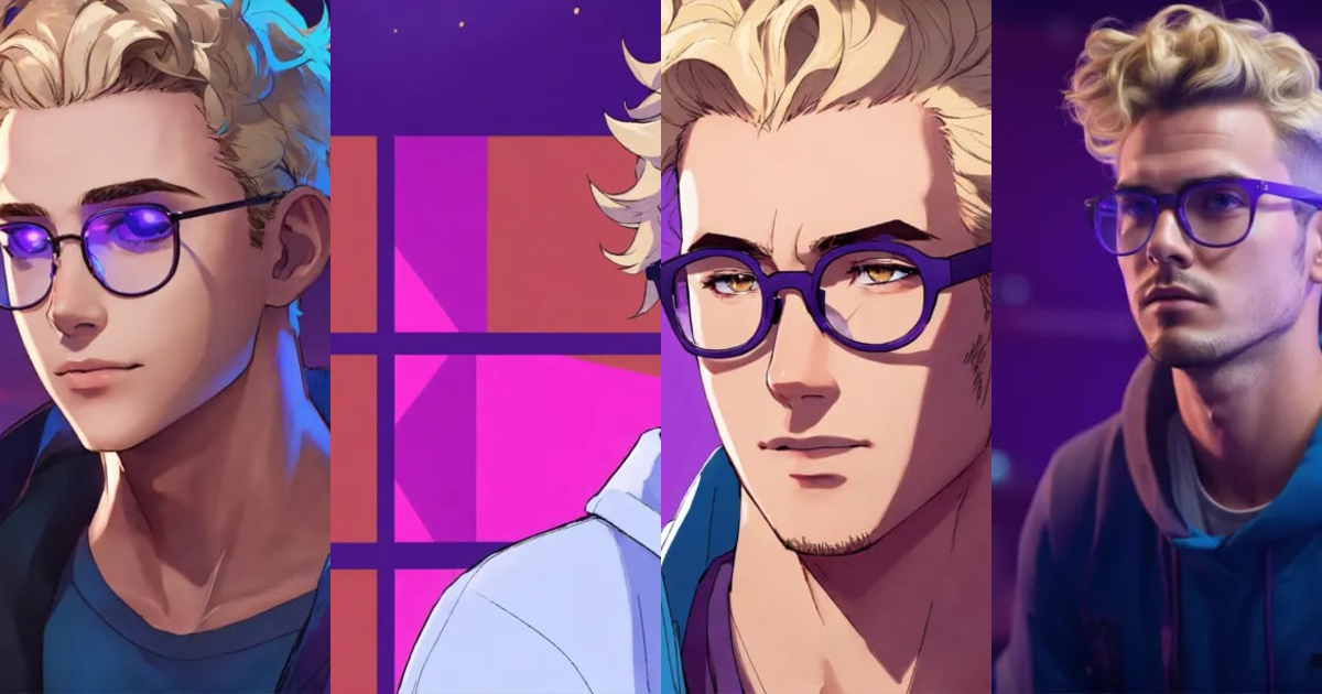 Lexica - A male gaming streamer, blonde hair, clean shaved, short wavy ...