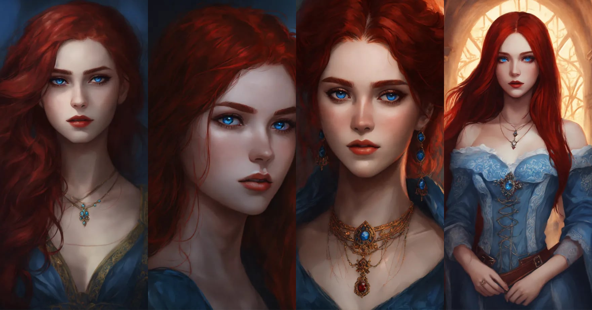 Lexica - Drawing of portrait of russian 20 year old woman dark evil red ...