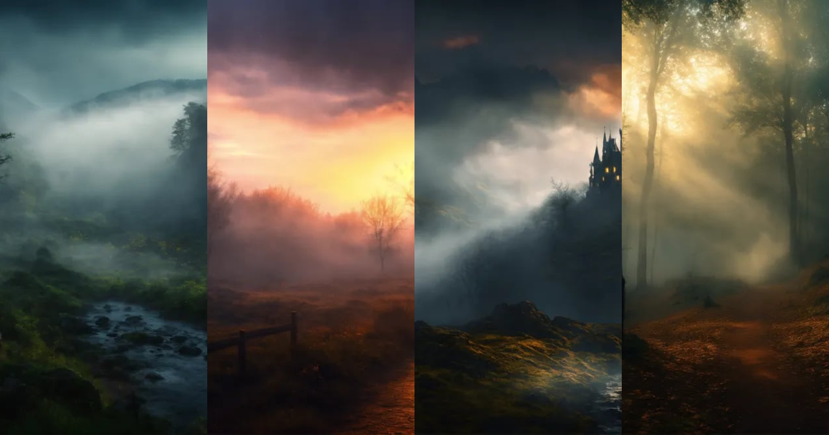 Lexica - Shadowy mist magic producing a shadowy mist in dark fantasy world
