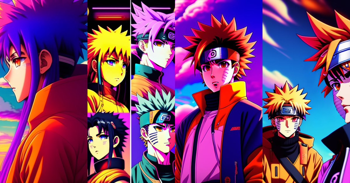 Lexica - Vintage 90's anime style naruto synthwave