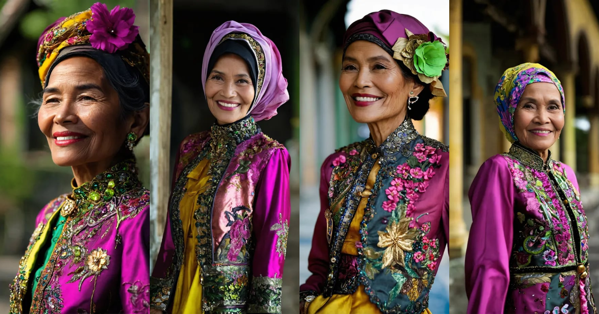 Lexica - Portrait of an old Acehnese Indonesia (Aceh) woman,walking in ...