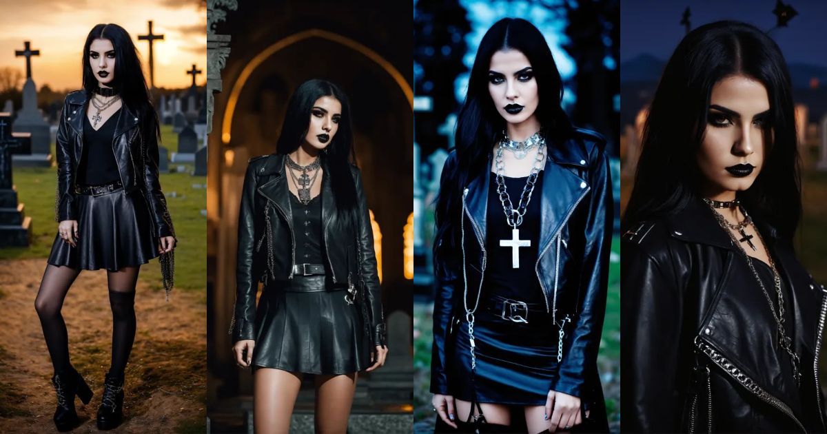 Lexica - Stunning arab seductress woman fashion goth model, strict pose ...