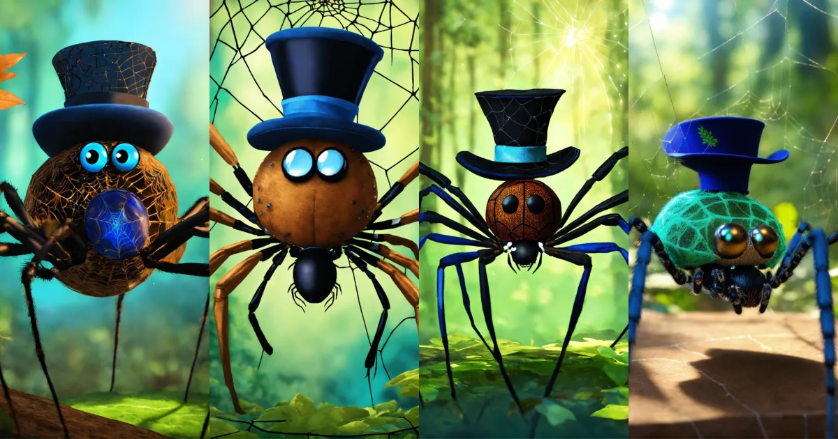 Lexica - A digital animation of a charming spider with expressive eyes ...