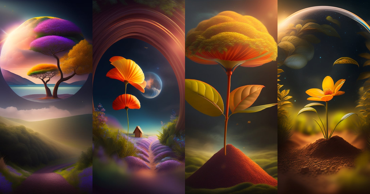 Lexica - Once upon a time, in a sunny garden, a little seed slept beneath the soil. It dreamt of ...