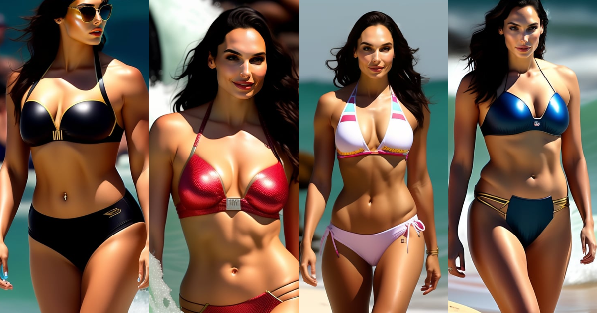 Lexica - Thick Gal gadot in a bikini
