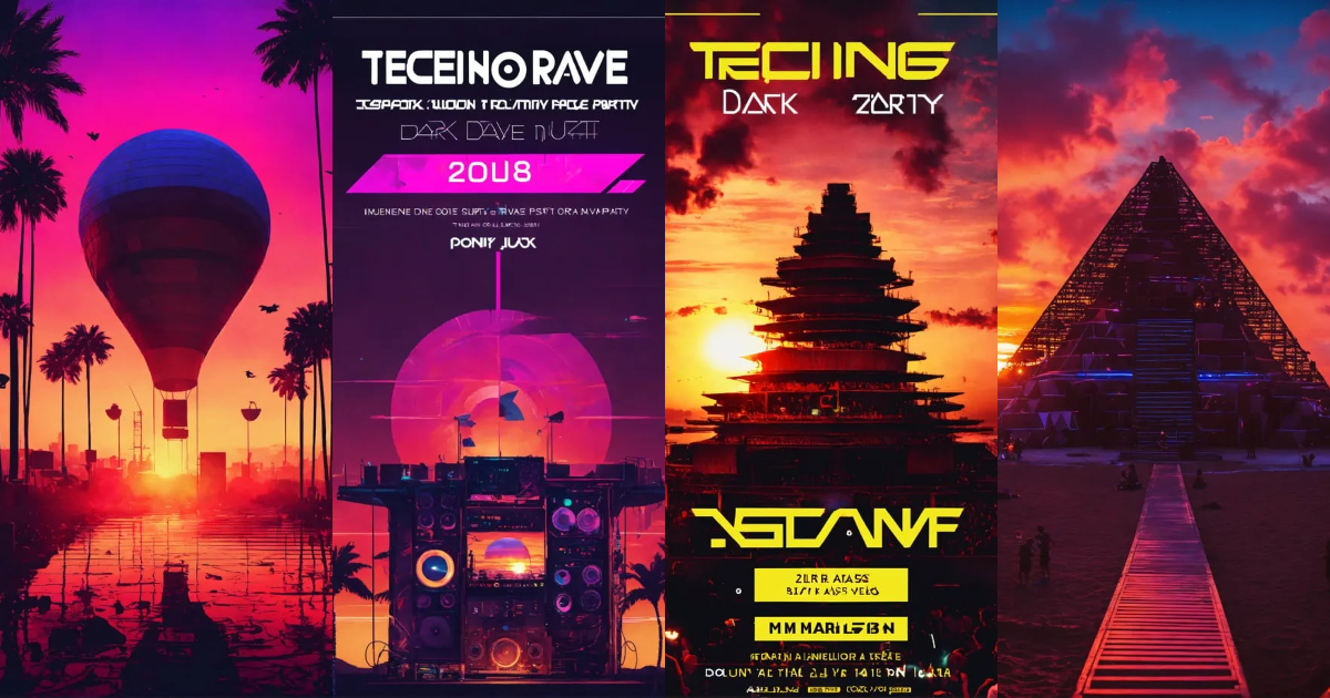 Lexica - Techno dark rave sunset party